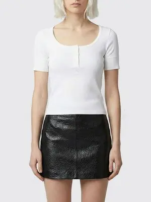 COURREGES Cotton T-shirt With Logo - White