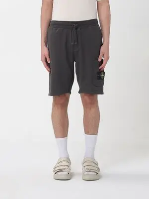 Stone Island Logo Patch Cargo Shorts - Charcoal