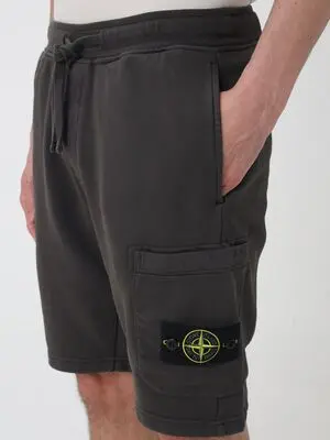 Stone Island Logo Patch Cargo Shorts - Charcoal