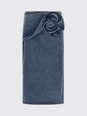 Magda Butrym Cotton Denim Midi Skirt