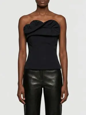 Magda Butrym Virgin Wool And Silk Top - Black