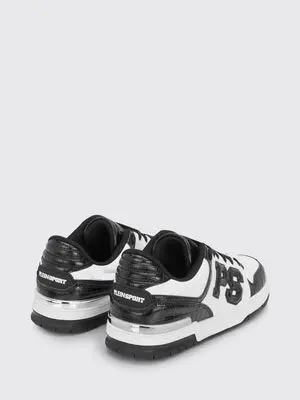 PLEIN SPORT Crocodile Print Leather Sneakers - Bianco 3