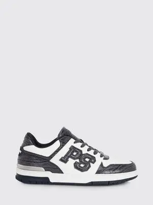 PLEIN SPORT Crocodile Print Leather Sneakers - White 2