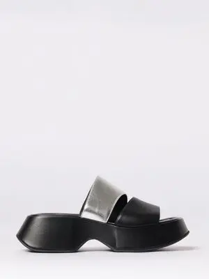 VIC MATIE Leather Sandals - Black