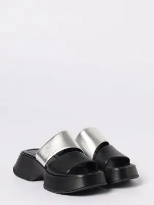 VIC MATIE Leather Sandals - Black