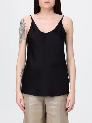 Brunello Cucinelli Silk Top - Black