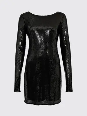 Patrizia Pepe Long Sleeve Sequin Mini Sheath Dress