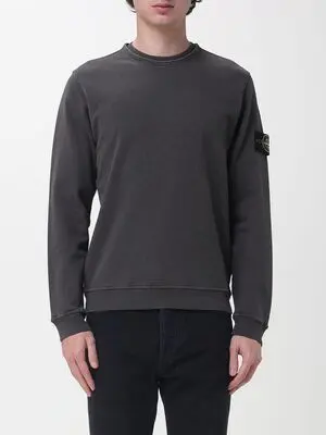 Stone Island Cotton Crew Neck Sweatshirt With Logo - Brown