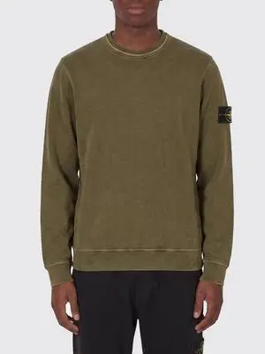 Stone Island Cotton Crew Neck Sweatshirt With Logo - Green