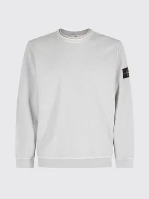 Stone Island Cotton Crew Neck Sweatshirt With Logo Patch - Grey