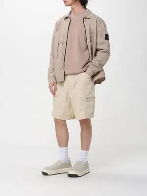 Stone Island Cotton Crew Neck Sweatshirt With Logo Patch - Sand
