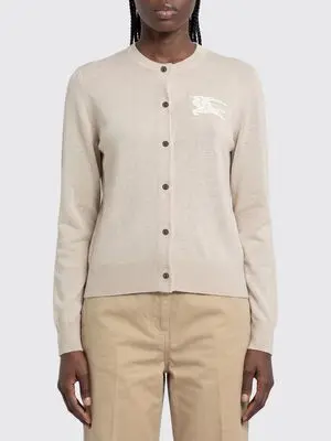 Burberry Ekd Logo Cotton Cardigan - Beige