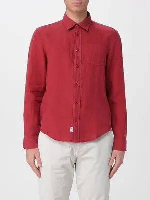 BLAUER. Linen Casual Shirt Burgundy