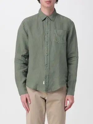 BLAUER. Linen Casual Shirt Olive