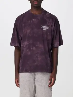 Carhartt Work In Progress Cotton Crew Neck T-shirt With Print - Violet