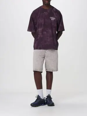 Carhartt Work In Progress Cotton Crew Neck T-shirt With Print - Violet