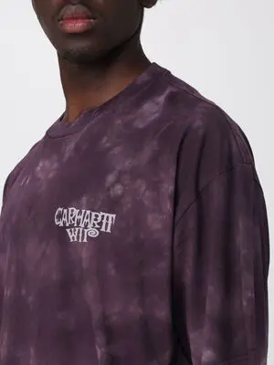 Carhartt Work In Progress Cotton Crew Neck T-shirt With Print - Violet