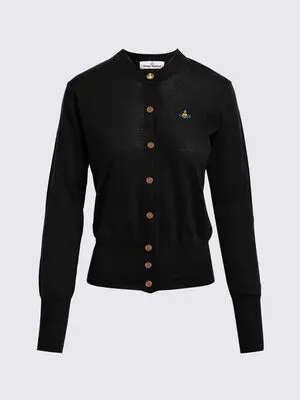 VIVIENNE WESTWOOD Wool Cardigan With Embroidered Orb Logo