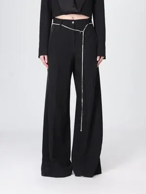 Pinko Flared Viscose Trousers - Black