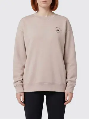 Adidas By Stella McCartney Crew-neck Sweatshirt With Logo - Brown