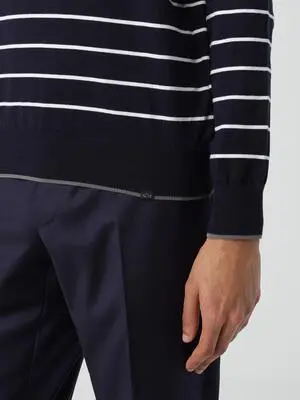 Paul & Shark Striped Crew Neck Jumper - Fa01
