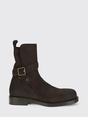Burberry Waxed Leather Ankle Boot - Brown