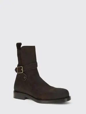 Burberry Waxed Leather Ankle Boot