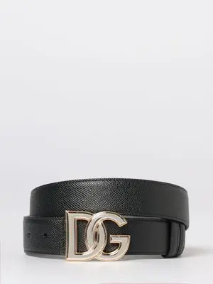Dolce & Gabbana Grained Leather Belt - Black