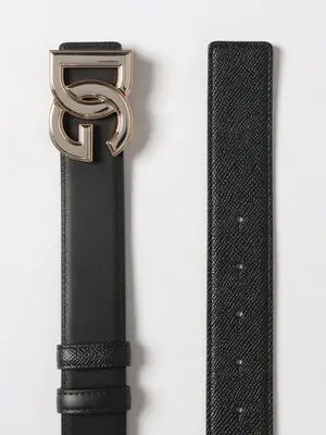 Dolce & Gabbana Grained Leather Belt