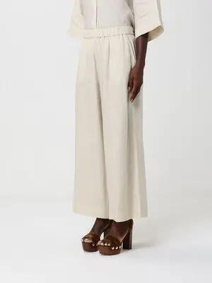 Max Mara Linen Crop Trousers - Beige