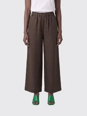 Max Mara Linen Crop Trousers - Brown