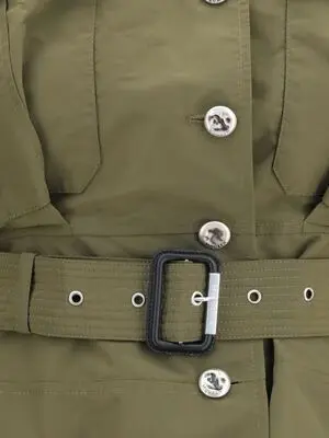 Alexander McQueen Belted Cotton-blend Shirt Jacket With Epaulettes And Patch Pockets