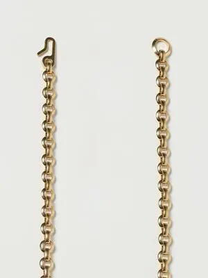 Chloé Metallic Chain Belt With Logo Charm - Gold