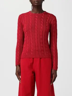 Ralph Lauren Cable Knit Crewneck Sweater - Red