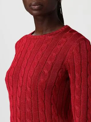 Ralph Lauren Cable Knit Crewneck Sweater - Red