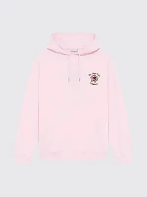 Drole De Monsieur Embroidered Cotton Hoodie - Pink