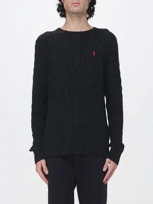 Polo Ralph Lauren Cable Knit Crewneck Jumper - Black