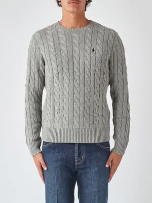 Polo Ralph Lauren Cable Knit Crewneck Jumper - Grey