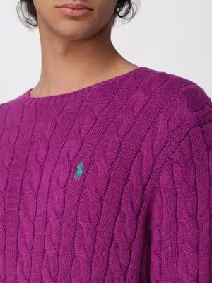 Polo Ralph Lauren Cable Knit Crewneck Jumper - Lilac