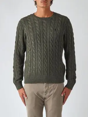 Polo Ralph Lauren Cable Knit Crewneck Jumper - Olive