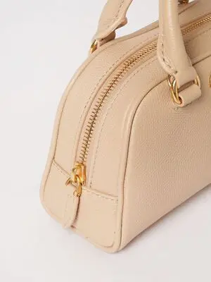 Valentino Garavani Vlogo Signature Grained Leather Mini Bowling Bag