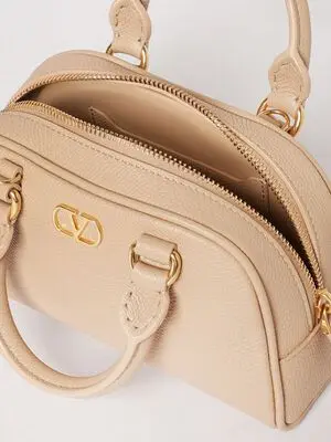 Valentino Garavani Vlogo Signature Grained Leather Mini Bowling Bag