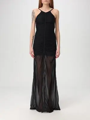DIESEL® Gathered Mesh Maxi Dress