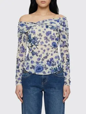 Isabel Marant Étoile Floral Print Draped Blouse - Blue