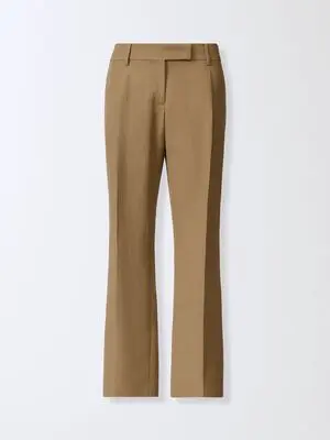 Fabiana Filippi Linen Blend Tailored Flared Trousers
