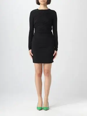 Dsquared2 Ruched Long Sleeve Mini Dress - Black