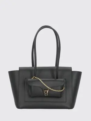 COCCINELLE Double Beat Grained Leather Bag - Black
