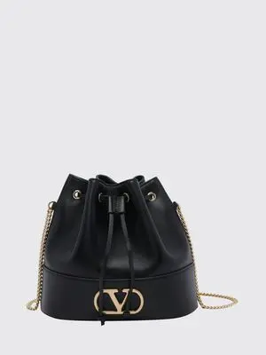 Valentino Garavani Vlogo Signature Mini Bucket Bag In Calf Leather - Black