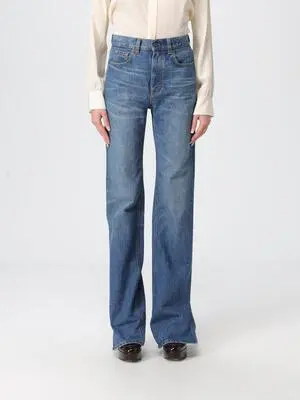 Chloé Flared Cotton Denim Trousers - Indigo