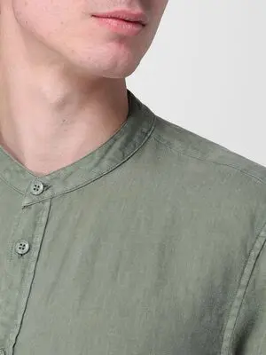 BLAUER. Linen Casual Shirt - Olive